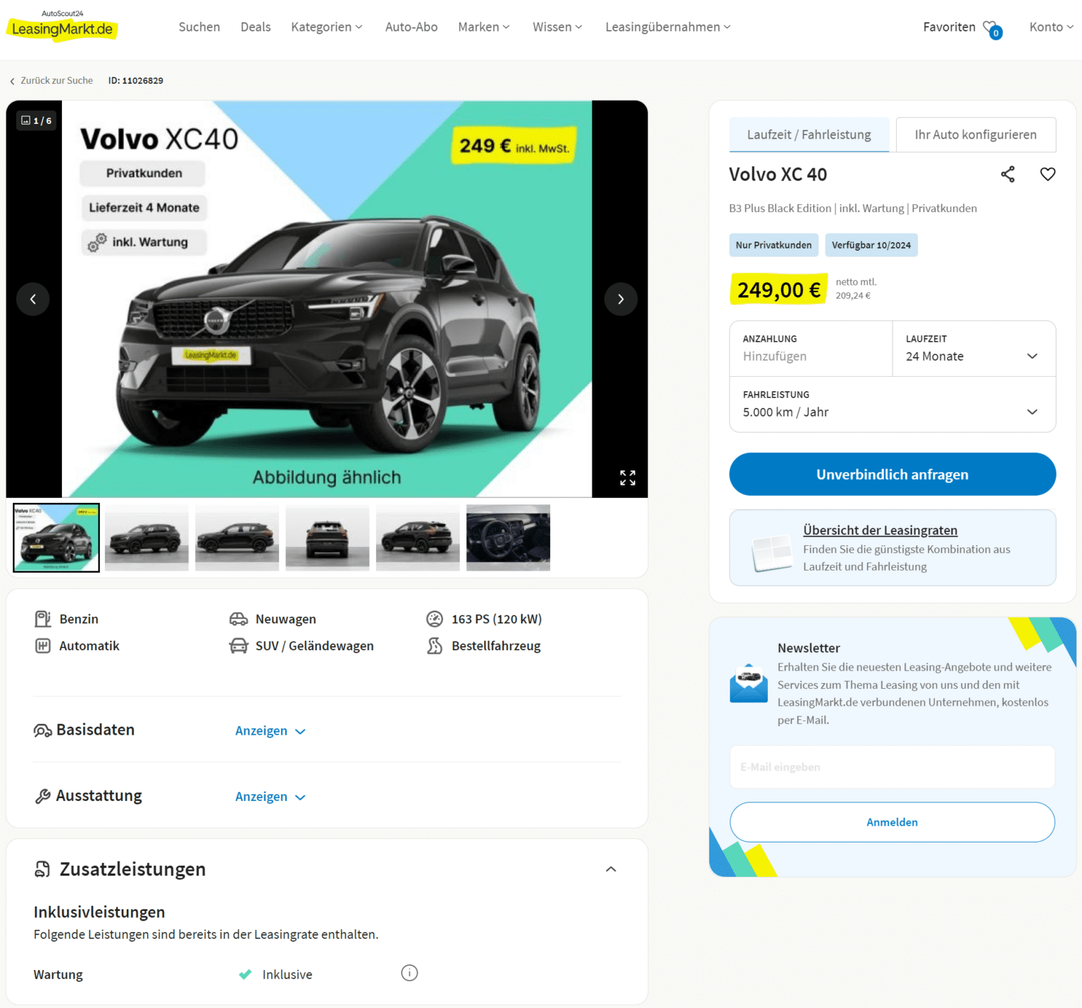 Volvo Leasing Rechner