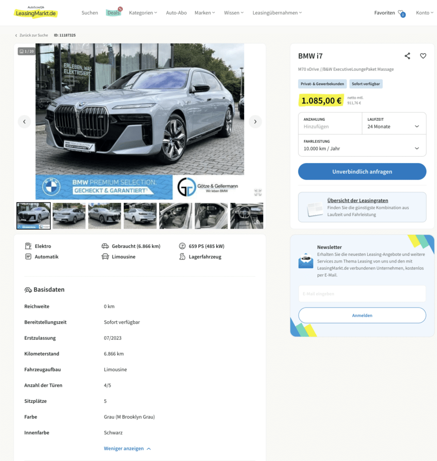 Gebrauchtwagen Leasing Bmw