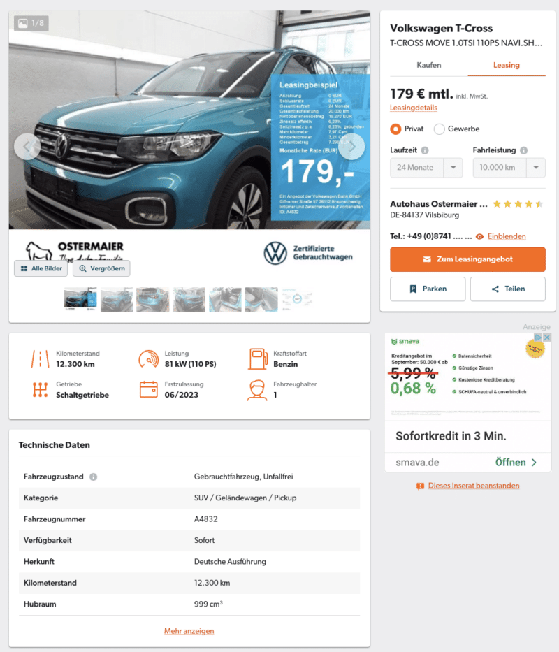 Vw Gebrauchtwagen Leasing