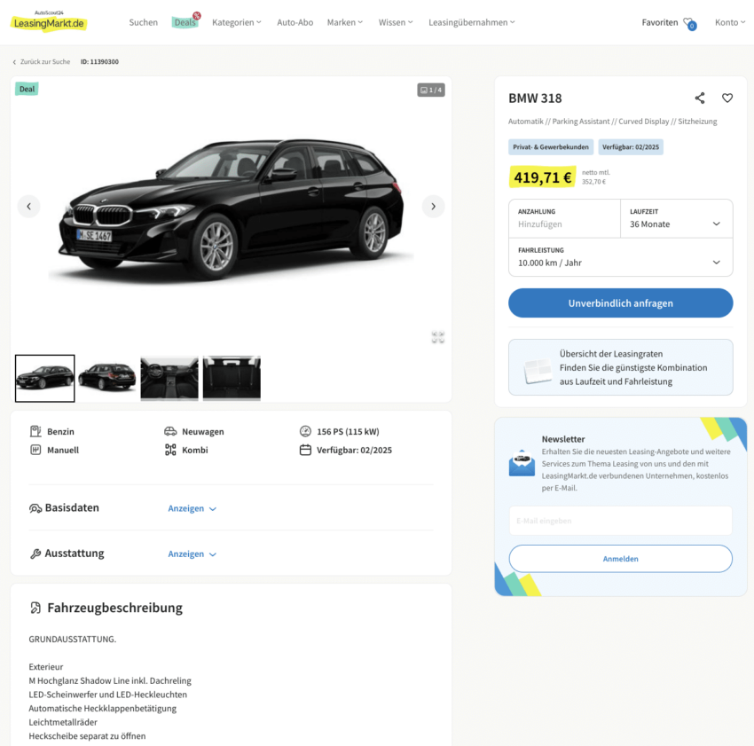 Bmw 3er Angebote Leasing