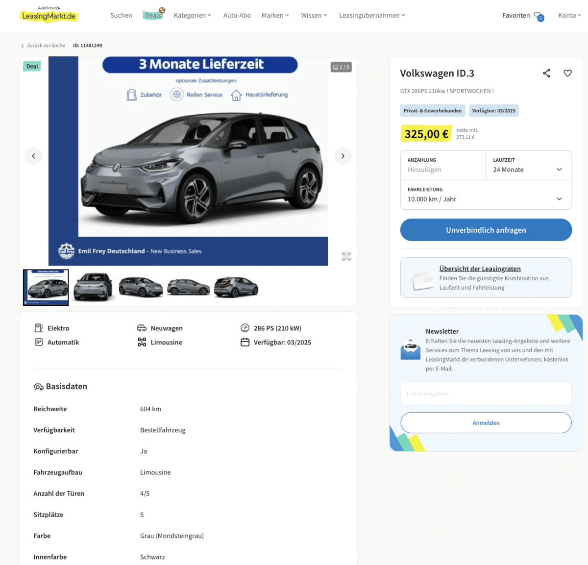Vw Id 3 Leasing Kosten