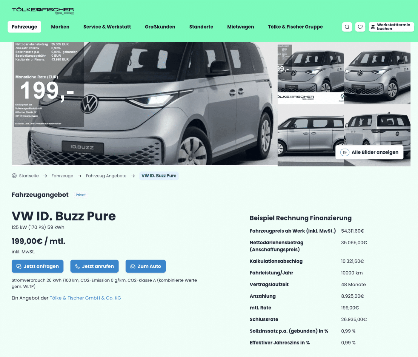 VW ID.BUZZ Finanzierung für 199 Euro im Monat brutto - ntv Autoleasing