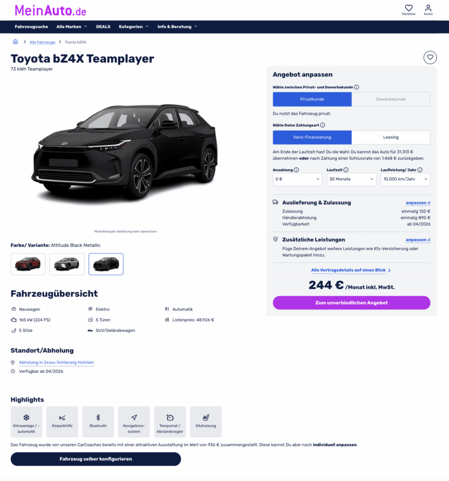 Toyota Leasing Privatnull
